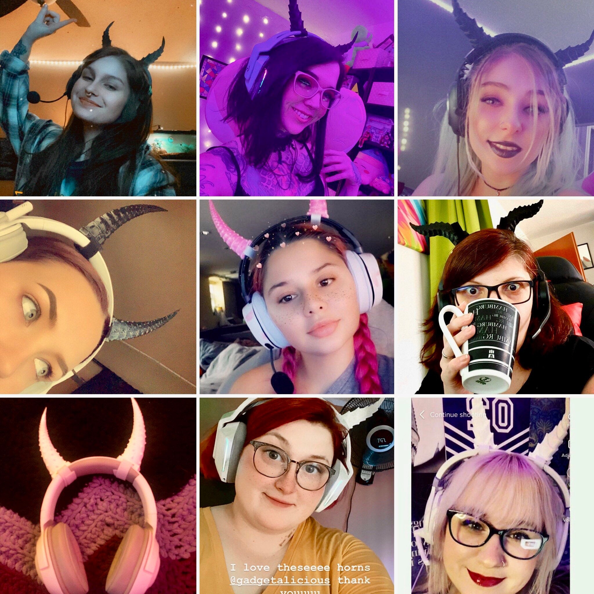 Red Diablo Horns for Headphones, Headset & Cosplay Props. Twitch ...