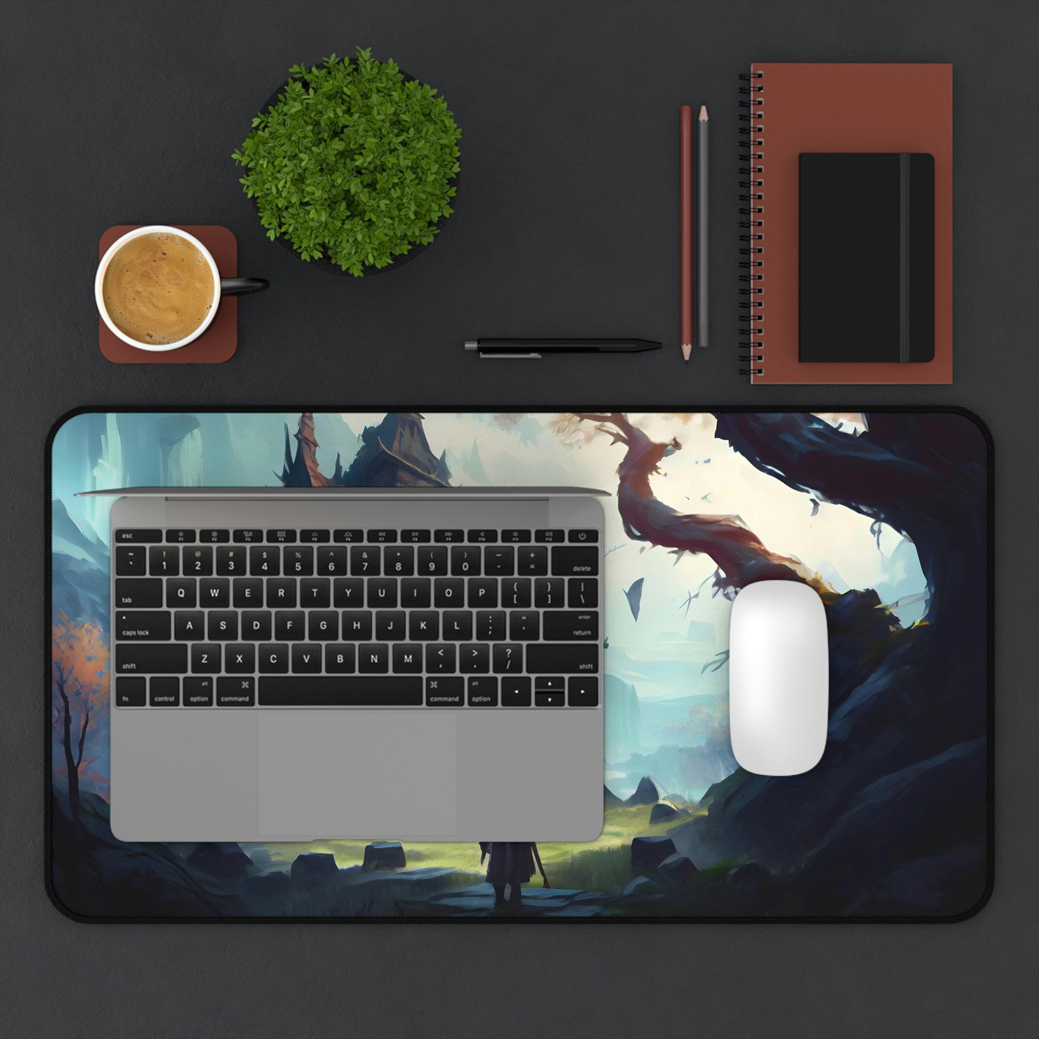 Epic RPG Fantasy Landscape Desk Mat – Protect Your Desk with Our Large ...