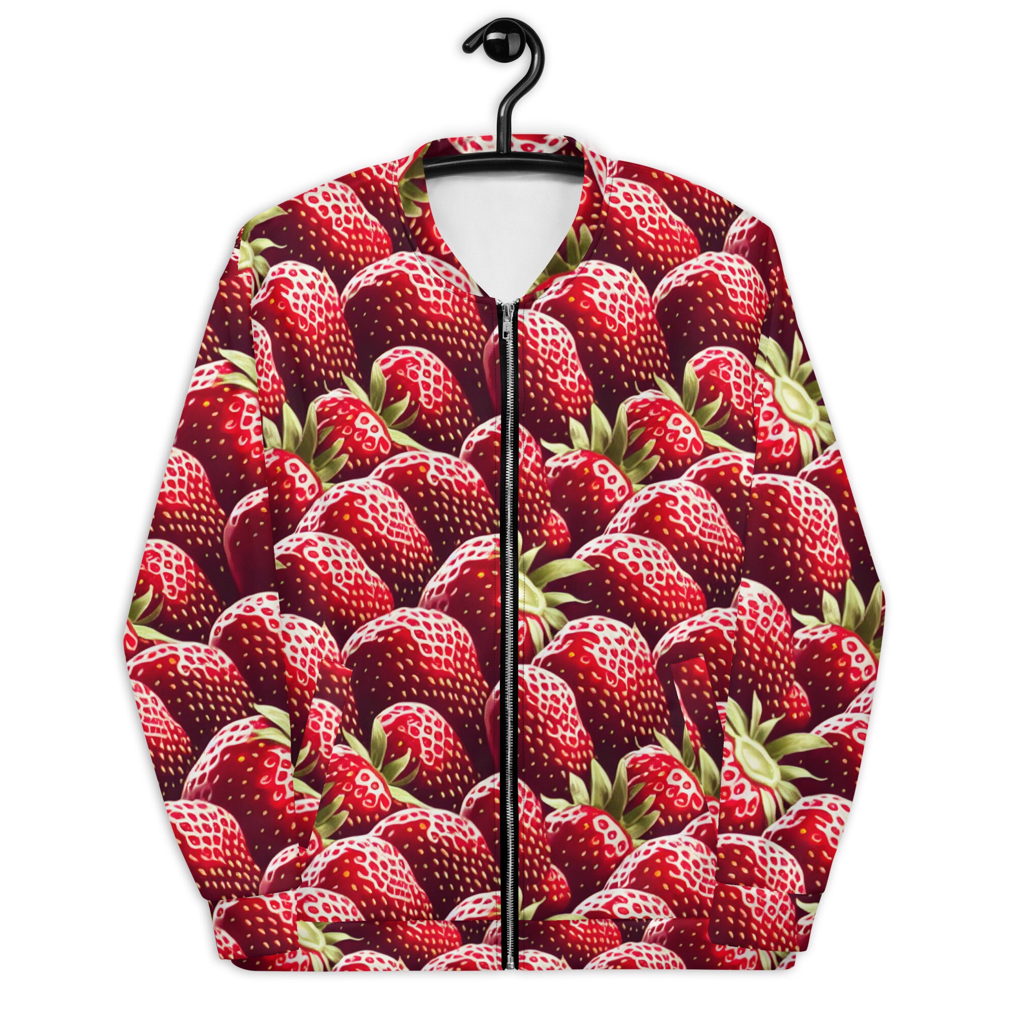 Trendy Fruit Print Bomber Jacket, Versatile Outerwear for All Seasons ...
