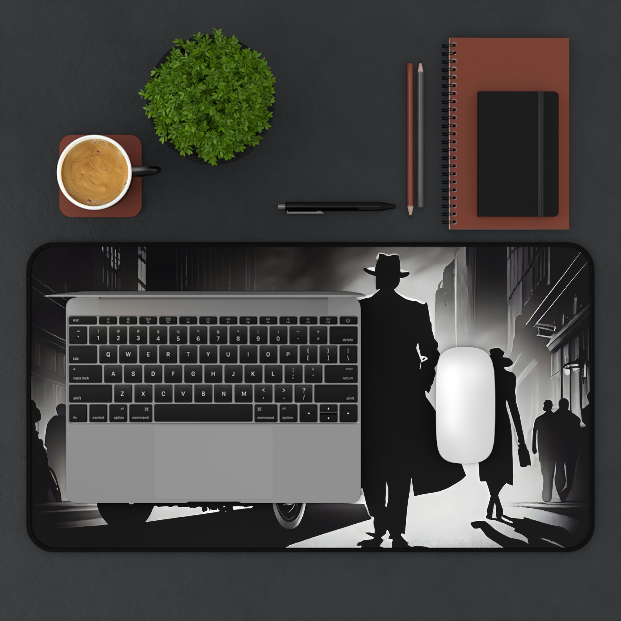 Atmospheric Film Noir XXL Desk Mat – Add Classic Cinema to your Work ...