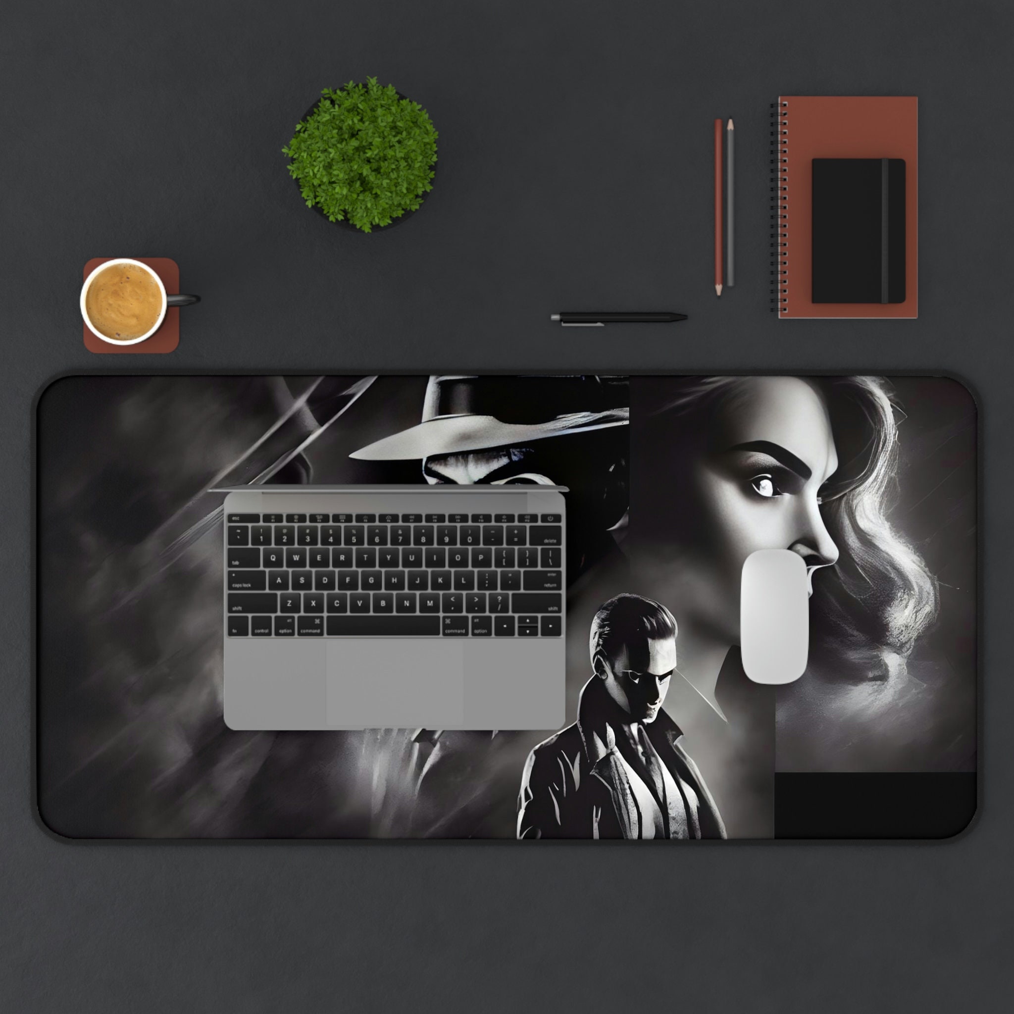 Atmospheric Film Noir XXL Desk Mat – Add Classic Cinema to your Work ...