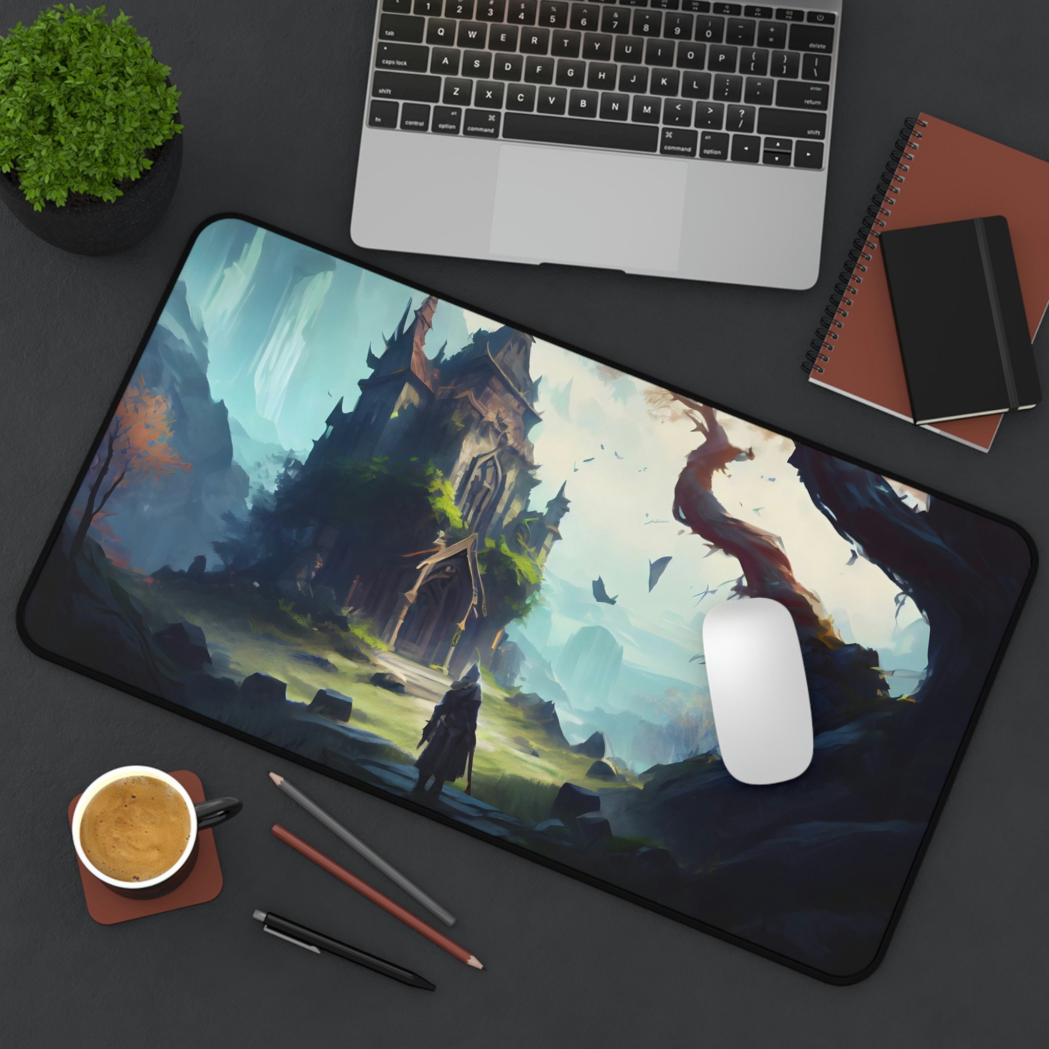 Epic RPG Fantasy Landscape Desk Mat – Protect Your Desk with Our Large ...