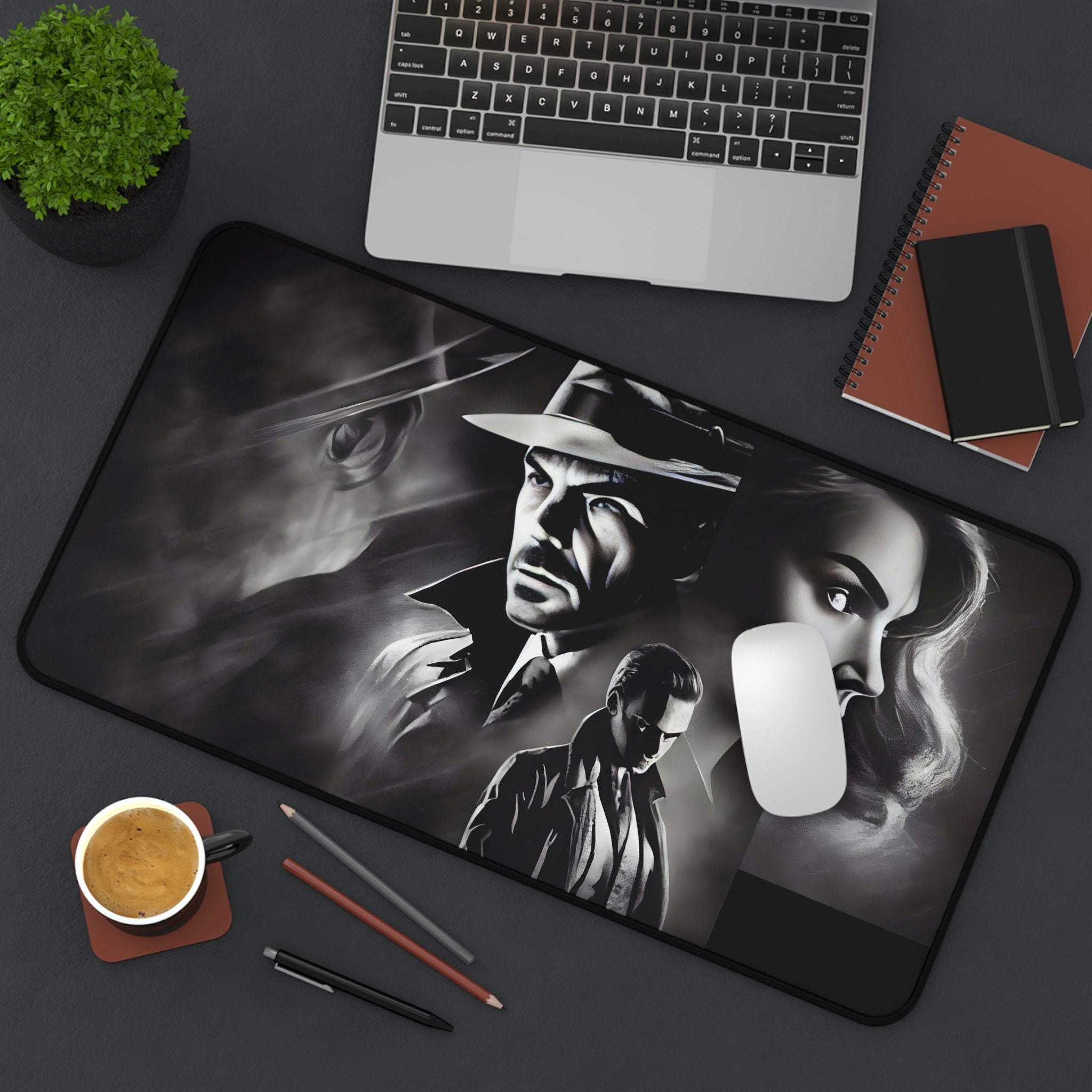 Atmospheric Film Noir XXL Desk Mat – Add Classic Cinema to your Work ...