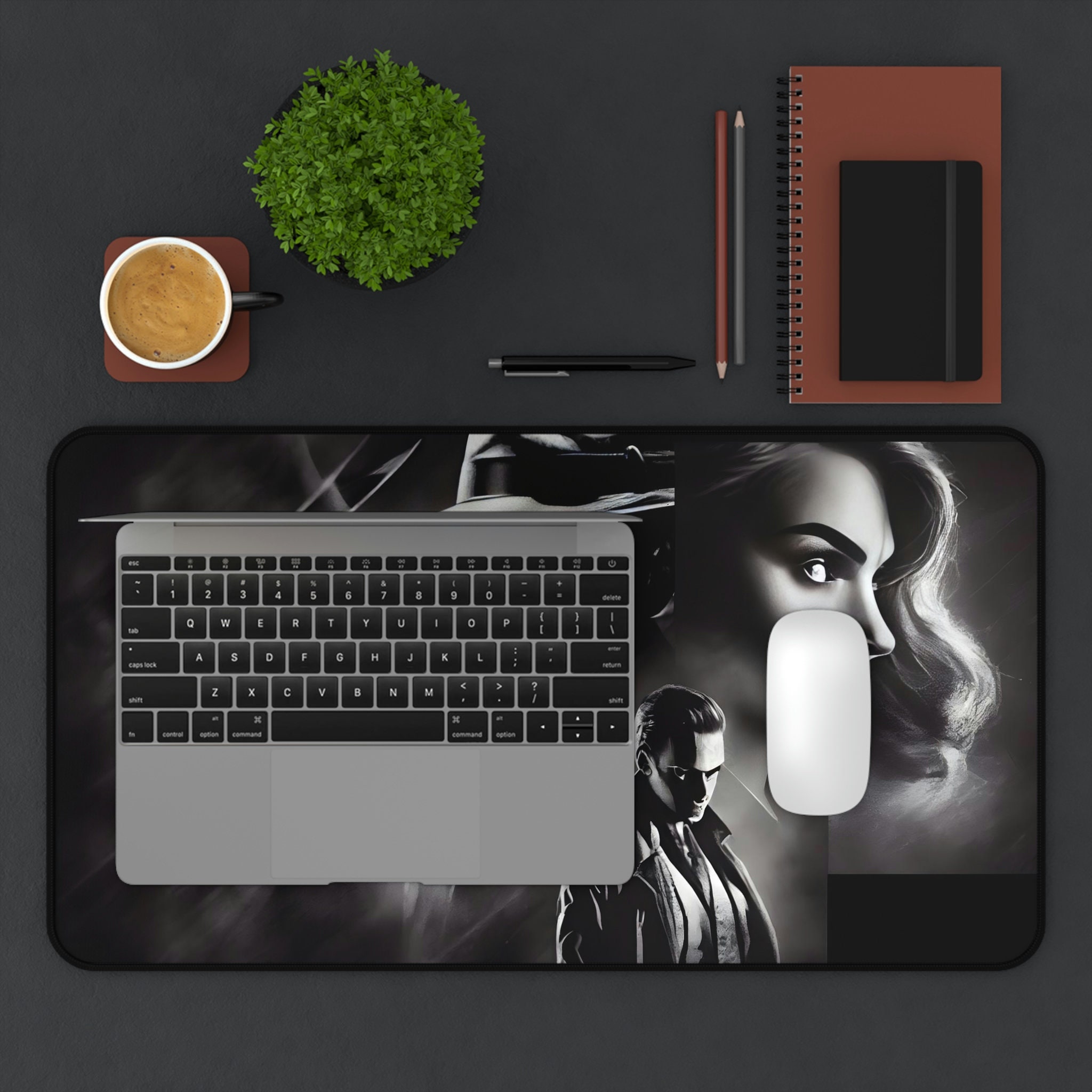 Atmospheric Film Noir XXL Desk Mat – Add Classic Cinema to your Work ...