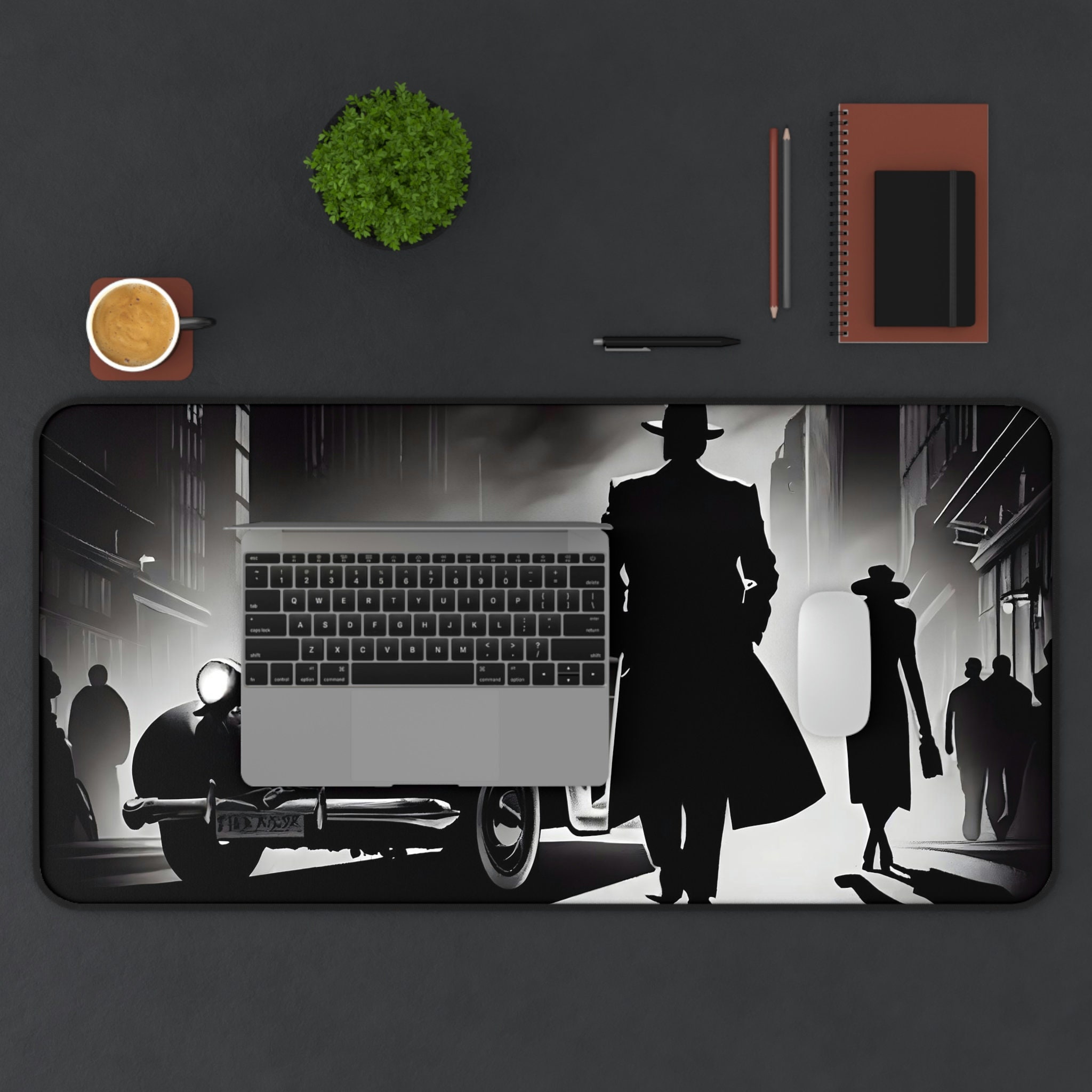 Atmospheric Film Noir XXL Desk Mat – Add Classic Cinema to your Work ...