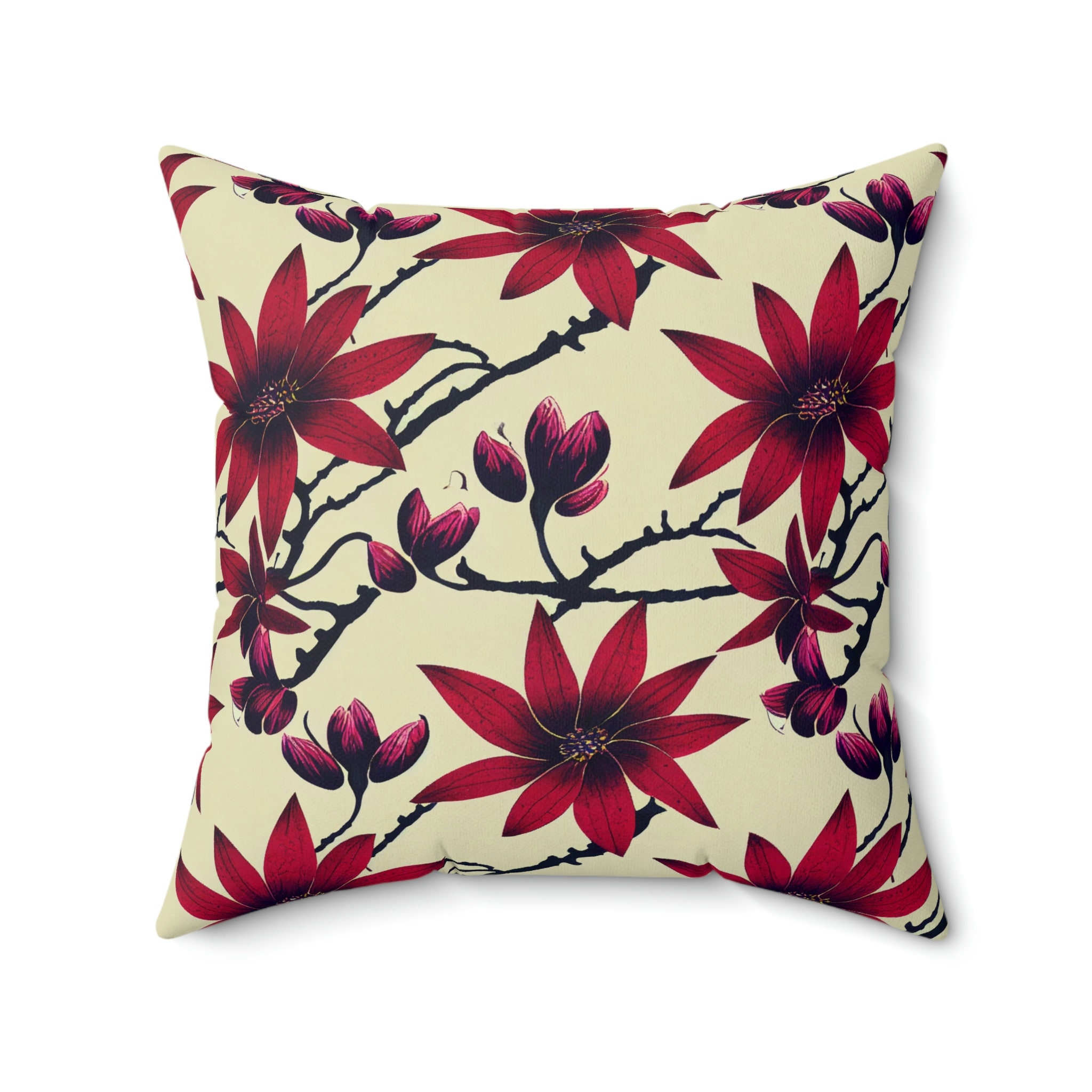 Colorful Square Pillows with Elegant Floral Designs | 4 Sizes ...