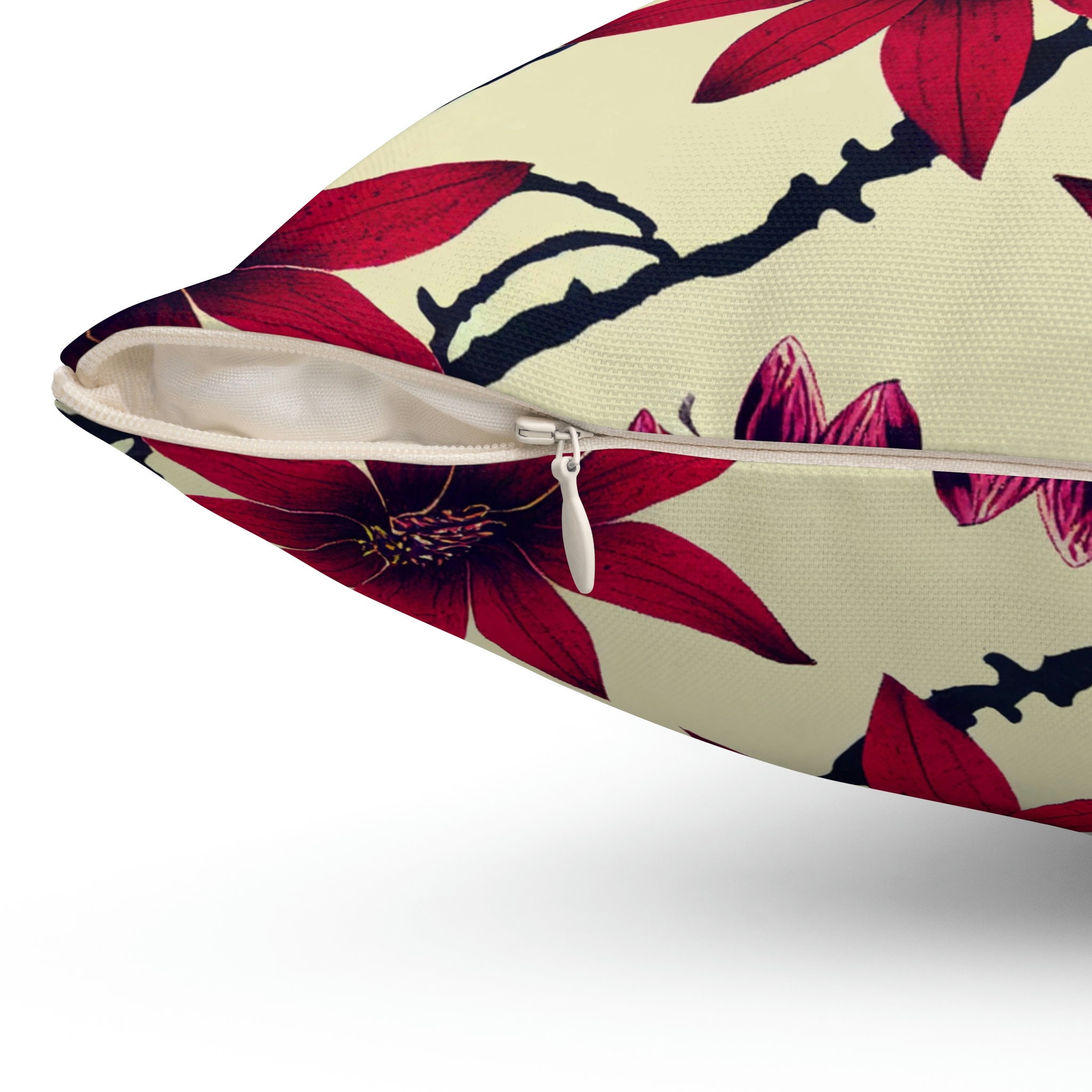 Colorful Square Pillows with Elegant Floral Designs | 4 Sizes ...
