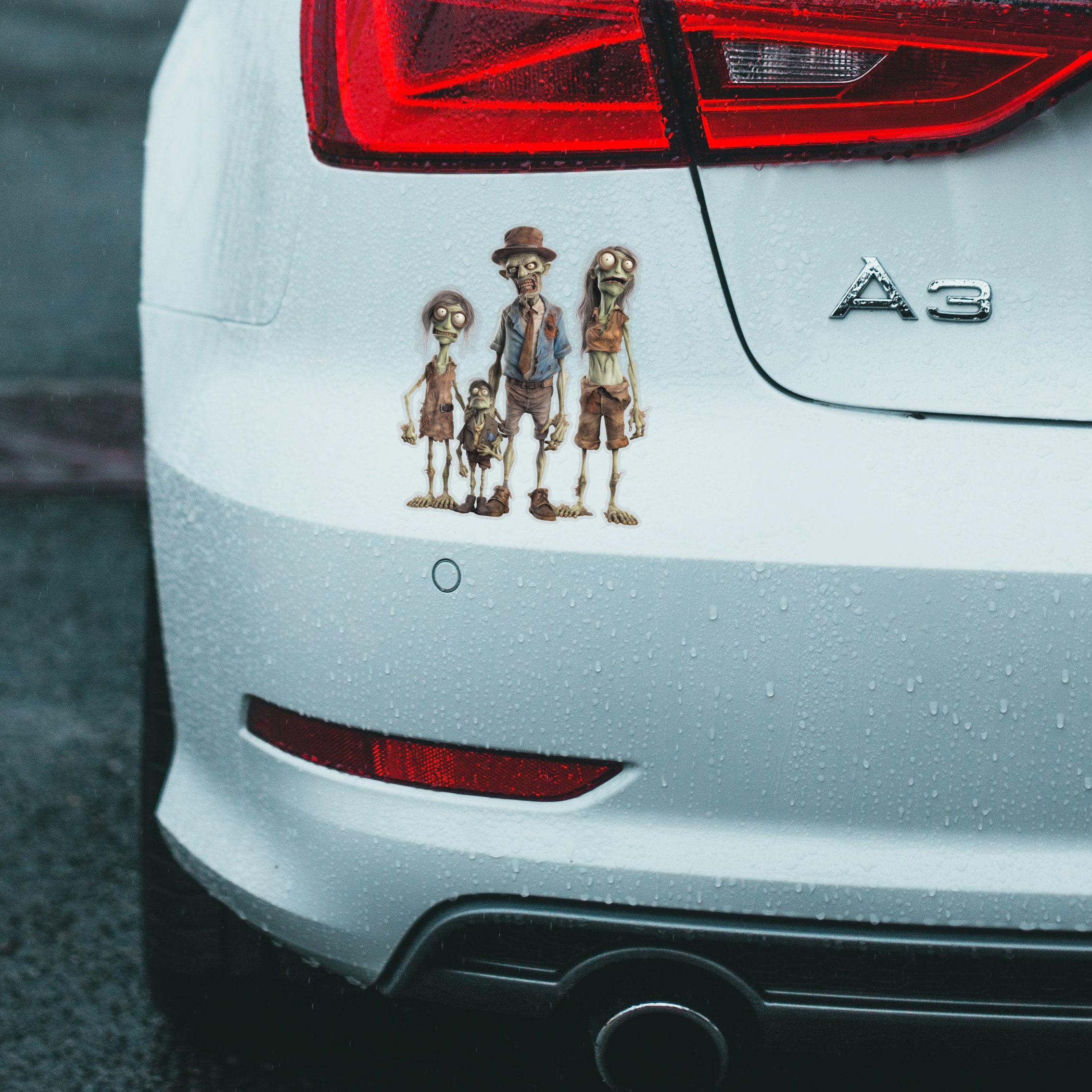 Zombie Family Car Decal – Hilarious Funny Undead Family Bumper Sticker ...