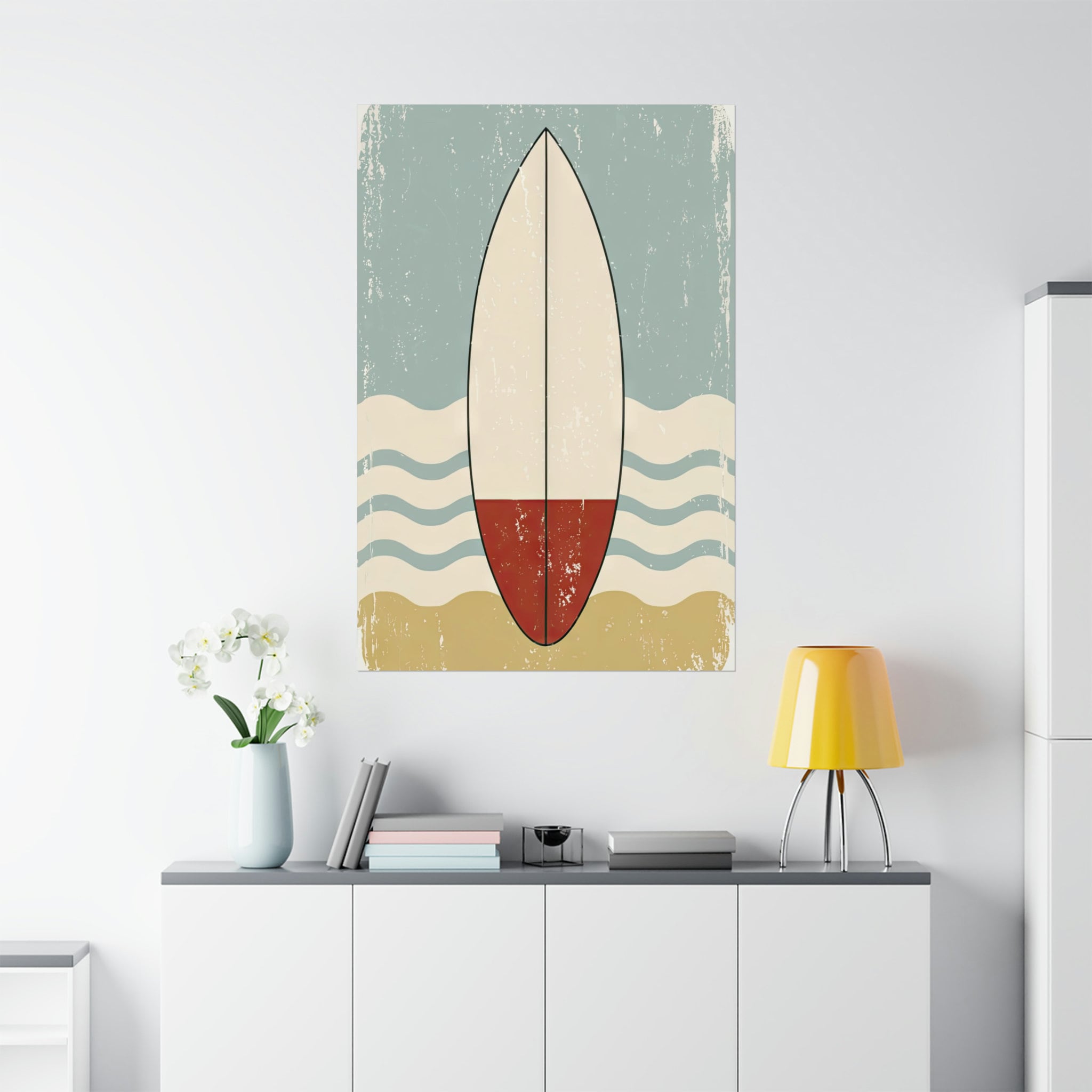 Surfing Spirit Wall Art, Beach Vibes Ocean Poster, Catch the Wave ...