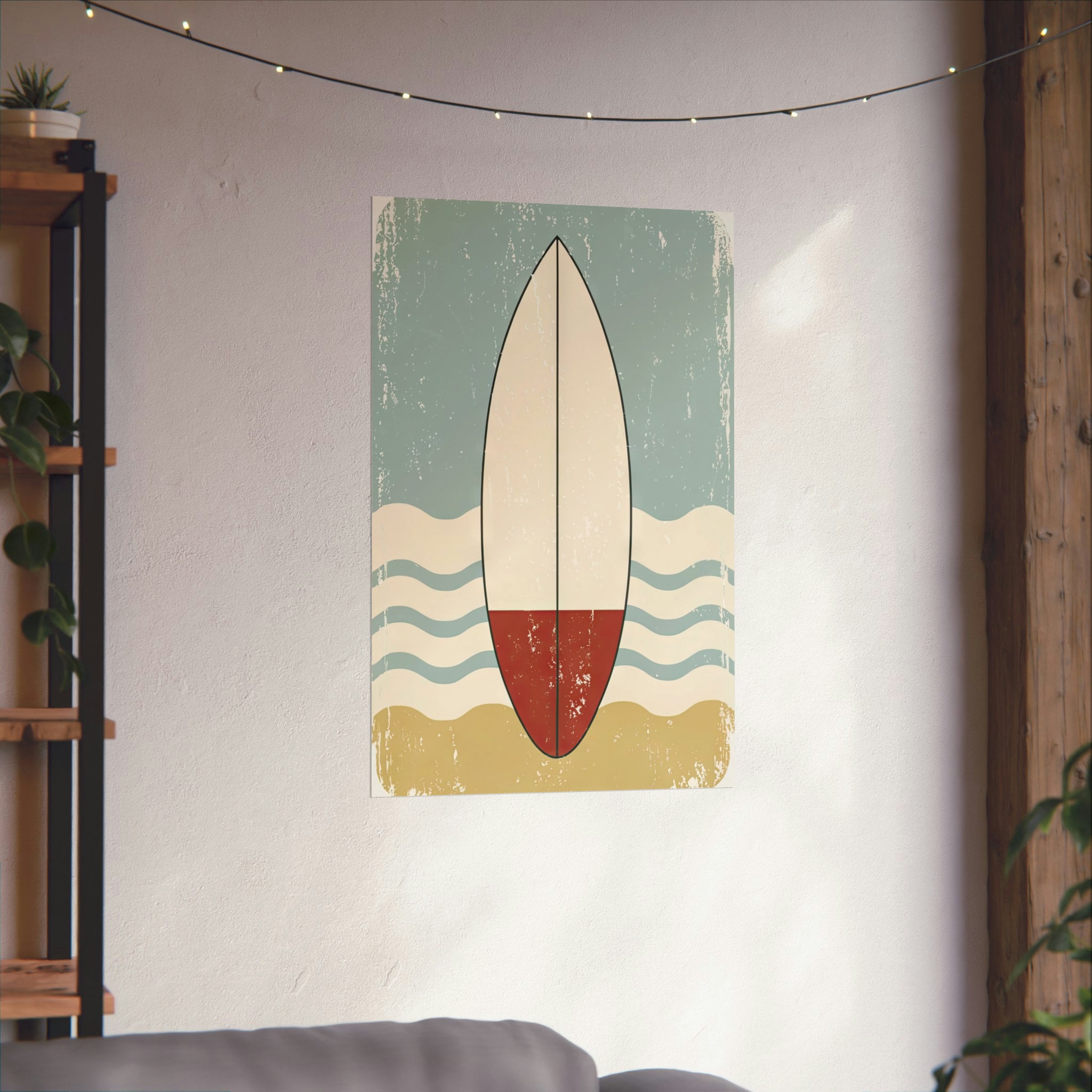 Surfing Spirit Wall Art, Beach Vibes Ocean Poster, Catch the Wave ...