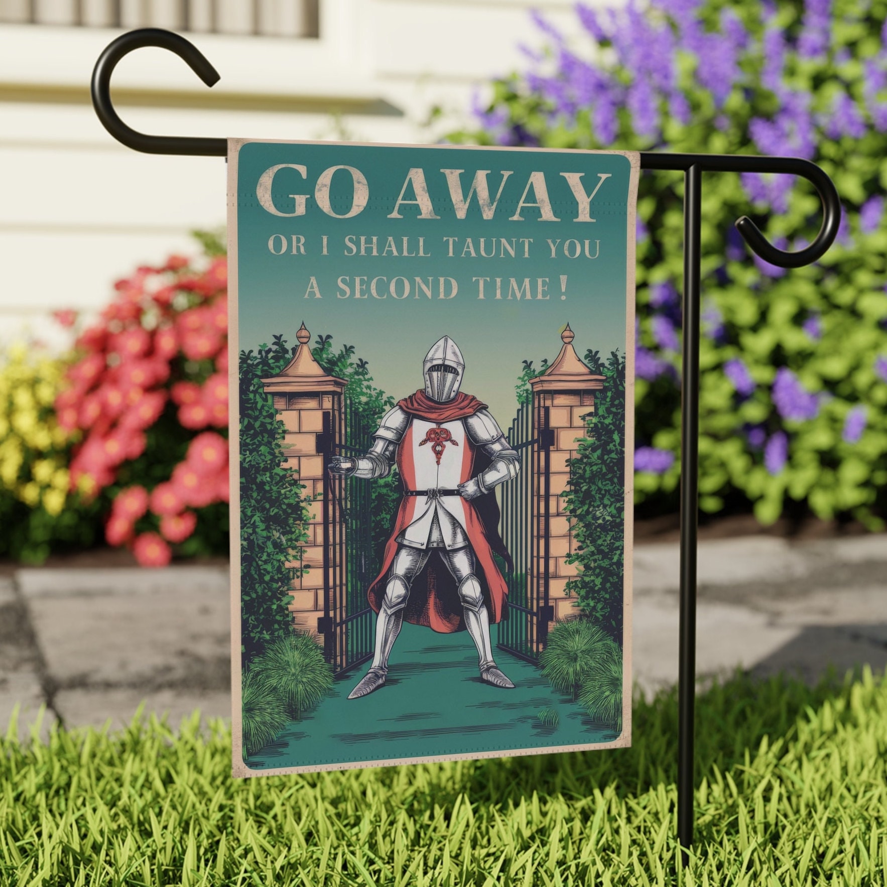 Medieval Humor Not Welcome Banner – Humorous Warning for Unwanted ...